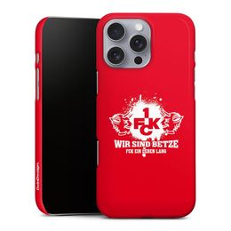 DeinDesign iPhone 16 Pro Max Handy Premium Case Smartphone Handyh&uuml;lle Schutzh&uuml;lle gl&auml;nzend 1. Fc Kaiserslautern Spruch Official Licensed Product Premium Case