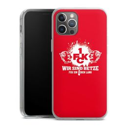 DeinDesign iPhone 12 Pro Max Handy Silikon H&uuml;lle Case transparent Handyh&uuml;lle Spruch 1. Fc Kaiserslautern Official Licensed Product Silikon Case