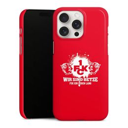 DeinDesign iPhone 15 Pro Max Handy Premium Case Smartphone Handyh&uuml;lle Schutzh&uuml;lle gl&auml;nzend 1. Fc Kaiserslautern Spruch Official Licensed Product Premium Case
