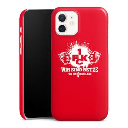 DeinDesign iPhone 12 Handy Premium Case Smartphone Handyh&uuml;lle Schutzh&uuml;lle gl&auml;nzend 1. Fc Kaiserslautern Spruch Official Licensed Product Premium Case