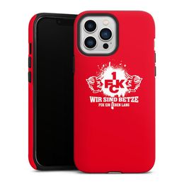 DeinDesign iPhone 13 Pro Max Handy Panzer Handyh&uuml;lle robuste Outdoor H&uuml;lle Schutzh&uuml;lle matt 1. Fc Kaiserslautern Spruch Official Licensed Product Tough Case