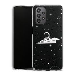 DeinDesign Galaxy A23 5G Handy Silikon Hülle Case transparent Handyhülle Astronaut Comic Paper Silikon Case