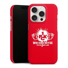 DeinDesign iPhone 15 Pro Handy Premium Case Smartphone Handyh&uuml;lle Schutzh&uuml;lle matt 1. Fc Kaiserslautern Spruch Official Licensed Product Premium Case