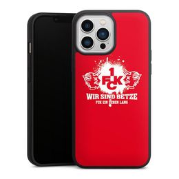 DeinDesign iPhone 13 Pro Max Handy Premium Silikon H&uuml;lle Handyh&uuml;lle schwarz Case 1. Fc Kaiserslautern Spruch Official Licensed Product Silikon Premium Case