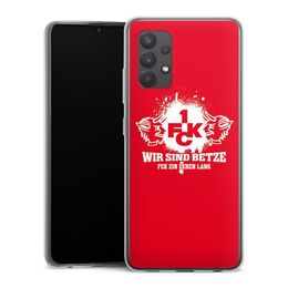 DeinDesign Galaxy A32 4G Handy Silikon H&uuml;lle Case transparent Handyh&uuml;lle 1. Fc Kaiserslautern Spruch Official Licensed Product Silikon Case