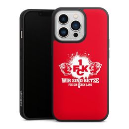 DeinDesign iPhone 13 Pro Handy Premium Silikon H&uuml;lle Handyh&uuml;lle schwarz Case 1. Fc Kaiserslautern Spruch Official Licensed Product Silikon Premium Case