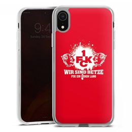 DeinDesign iPhone Xr Handy Silikon H&uuml;lle Case transparent Handyh&uuml;lle 1. Fc Kaiserslautern Spruch Official Licensed Product Silikon Case