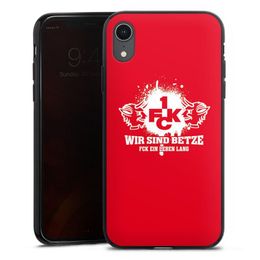 DeinDesign iPhone Xr Handy Silikon H&uuml;lle Case schwarz Handyh&uuml;lle 1. Fc Kaiserslautern Spruch Official Licensed Product