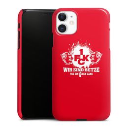 DeinDesign iPhone 11 Handy Premium Case Smartphone Handyh&uuml;lle Schutzh&uuml;lle gl&auml;nzend Spruch 1. Fc Kaiserslautern Official Licensed Product Premium Case