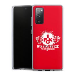 DeinDesign Galaxy S20 FE 5G Handy Silikon H&uuml;lle Case transparent Handyh&uuml;lle Spruch 1. Fc Kaiserslautern Official Licensed Product Silikon Case