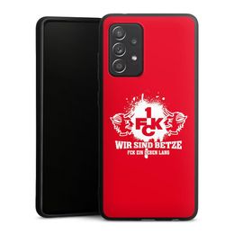 DeinDesign Galaxy A52s 5G Handy Premium Silikon H&uuml;lle Handyh&uuml;lle schwarz Case Spruch 1. Fc Kaiserslautern Official Licensed Product Silikon Premium Case
