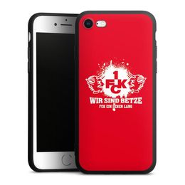 DeinDesign iPhone SE (2020) Handy Premium Silikon H&uuml;lle Handyh&uuml;lle schwarz Case Spruch 1. Fc Kaiserslautern Official Licensed Product Silikon Premium Case