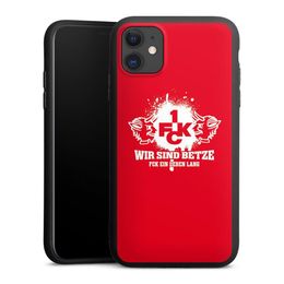 DeinDesign iPhone 11 Handy Premium Silikon H&uuml;lle Handyh&uuml;lle schwarz Case Spruch 1. Fc Kaiserslautern Official Licensed Product Silikon Premium Case