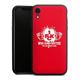 DeinDesign iPhone Xr Handy Premium Silikon H&uuml;lle Handyh&uuml;lle schwarz Case 1. Fc Kaiserslautern Spruch Official Licensed Product Silikon Premium Case