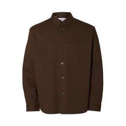 Selected Button Up Shirt 'SLHTRAVIS' male Brown size S