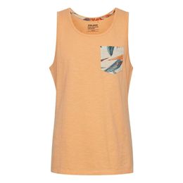 Blend Tanktop 'Troppo' mit gemusterter Brusttasche Herren Gr&ouml;&szlig;e S mint / dunkelgr&uuml;n / apricot / dunkelorange