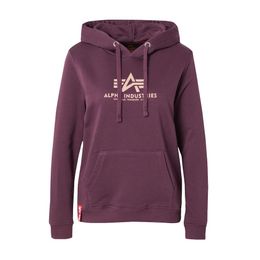 Alpha Industries Hoodie Damen Gr&ouml;&szlig;e L beige / brombeer / rot