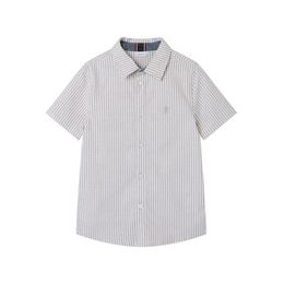 name it Hemd 'NEWSA' Jungen Gr&ouml;&szlig;e 110 dunkelbeige / wei&szlig;