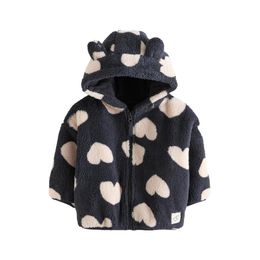 next Fleecejacke M&auml;dchen Gr&ouml;&szlig;e 80 creme / schwarz