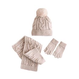 next Beanie mit Schal und Handschuh Set M&auml;dchen Gr&ouml;&szlig;e S/M creme