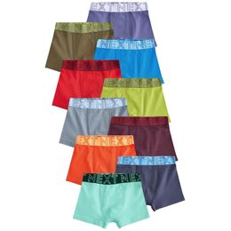 next Boxershort Jungen Gr&ouml;&szlig;e 98 blau / hellblau / limette / oliv / dunkelorange / rot / schwarz