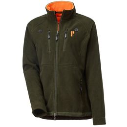Parforce Active Damen Wende-Fleecejacke Reverse Pro Oliv/Signalorange (Gr&ouml;&szlig;e: L)
