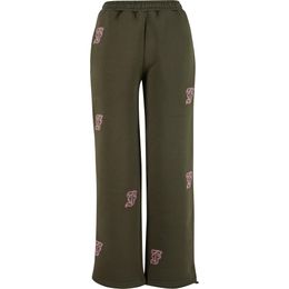 Felicious Hose Damen Gr&ouml;&szlig;e 38 dunkelgr&uuml;n / pink