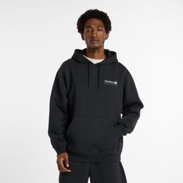 New Balance Sweatshirt 'Linear Graphic Fleece' male Black size XS