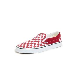 VANS Slip On 'Classic' Herren Gr&ouml;&szlig;e 36 dunkelrot / wei&szlig; Sommerschuhe