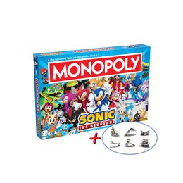 Winning Moves Monopoly - Sonic + 6 EXTRA Spielfiguren Gesellschaftsspiel Brettspiel Spiel