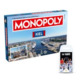 Winning Moves Monopoly - Kiel inkl. Top Trumps THW Kiel Brettspiel Gesellschaftsspiel Spiel Cityedition Stadtedition