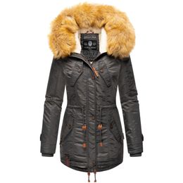 Navahoo Damen Hochwertiger Wintermantel Winterparka mit gro&szlig;em Kunstfell La Viva