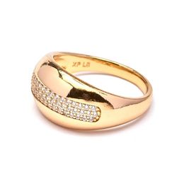 Luxenter Ring 'Glibal' Damen Größe 56 champagner