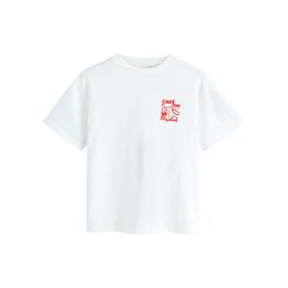 next T-Shirt M&auml;dchen Gr&ouml;&szlig;e 134 rot / wei&szlig;