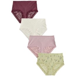 next Panty Damen Gr&ouml;&szlig;e XS hellgr&uuml;n / mauve / weinrot / naturwei&szlig;