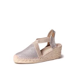 Toni Pons Sandale 'TRITON' Damen Gr&ouml;&szlig;e 42 beige / silber