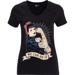 Queen Kerosin We Can Do It, T-Shirt Damen