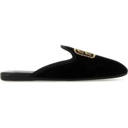 Miu Miu Hohe Schuhe - Miu Miu Logo Embroidered Slip-On Mules - Gr. 36 (EU) - in Schwarz - f&uuml;r Damen