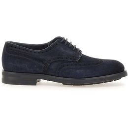 Santoni Men?s Derby brogue - Gr. UK_7 - in Blau