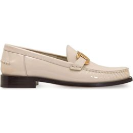Salvatore Ferragamo Loafer - Salvatore Ferragamo Maryan Leather Loafers - Gr. 36 (EU) - in Wei&szlig; - f&uuml;r Damen