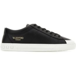 Valentino Garavani Low-Top Sneaker - Valentino Black leather sneakers - Gr. 46 (EU) - in Schwarz - f&uuml;r Damen