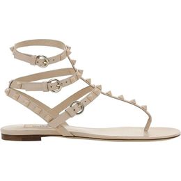 Valentino Garavani Sandalen - Valentino Garavani Rockstud Flip-Flop Sandals - Gr. 35 (EU) - in Gold - f&uuml;r Damen
