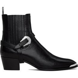 C&eacute;line Celine Stiefel - Celine Western Chelsea Isaac Harness Boots - Gr. 45 (EU) - in Schwarz - f&uuml;r Damen