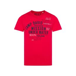 CAMP DAVID T-Shirt Herren Größe 4XL nachtblau / rot / weiß