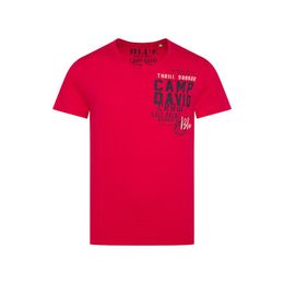 CAMP DAVID T-Shirt Herren Größe XL navy / grenadine / weiß
