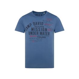 CAMP DAVID T-Shirt Herren Größe XXL blau / schwarz
