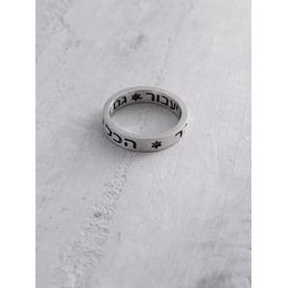 Reytel Ring 'EVERYTHING FADES AWAY. AND THIS TOO WILL PASS' male Silver size 50