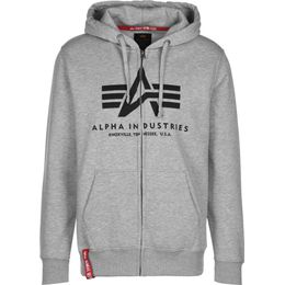 Alpha Industries Sweatjacke Herren Größe XXL grau / rot / schwarz / weiß