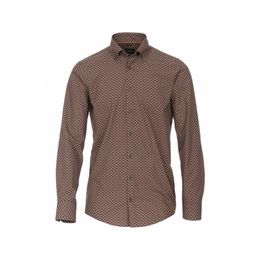 Venti Hemd Herren Gr&ouml;&szlig;e S/M beige / navy / dunkelbraun