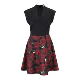 Guido Maria Kretschmer Women Kleid 'Paulina' Damen Gr&ouml;&szlig;e 36 gr&uuml;n / oliv / magenta / schwarz Winterkleid